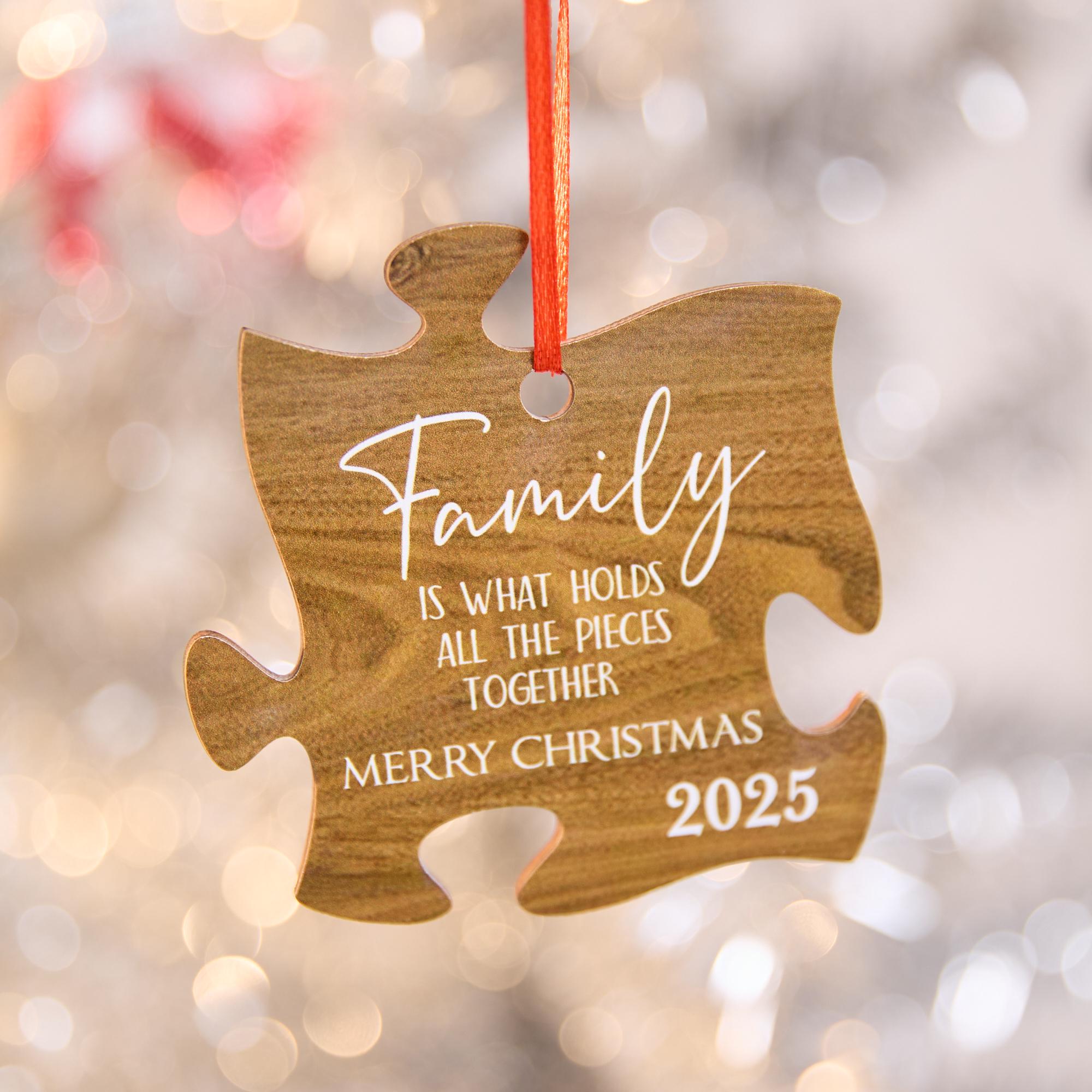 Family Ornament, Puzzle Piece Christmas, Family Christmas Ornament ...