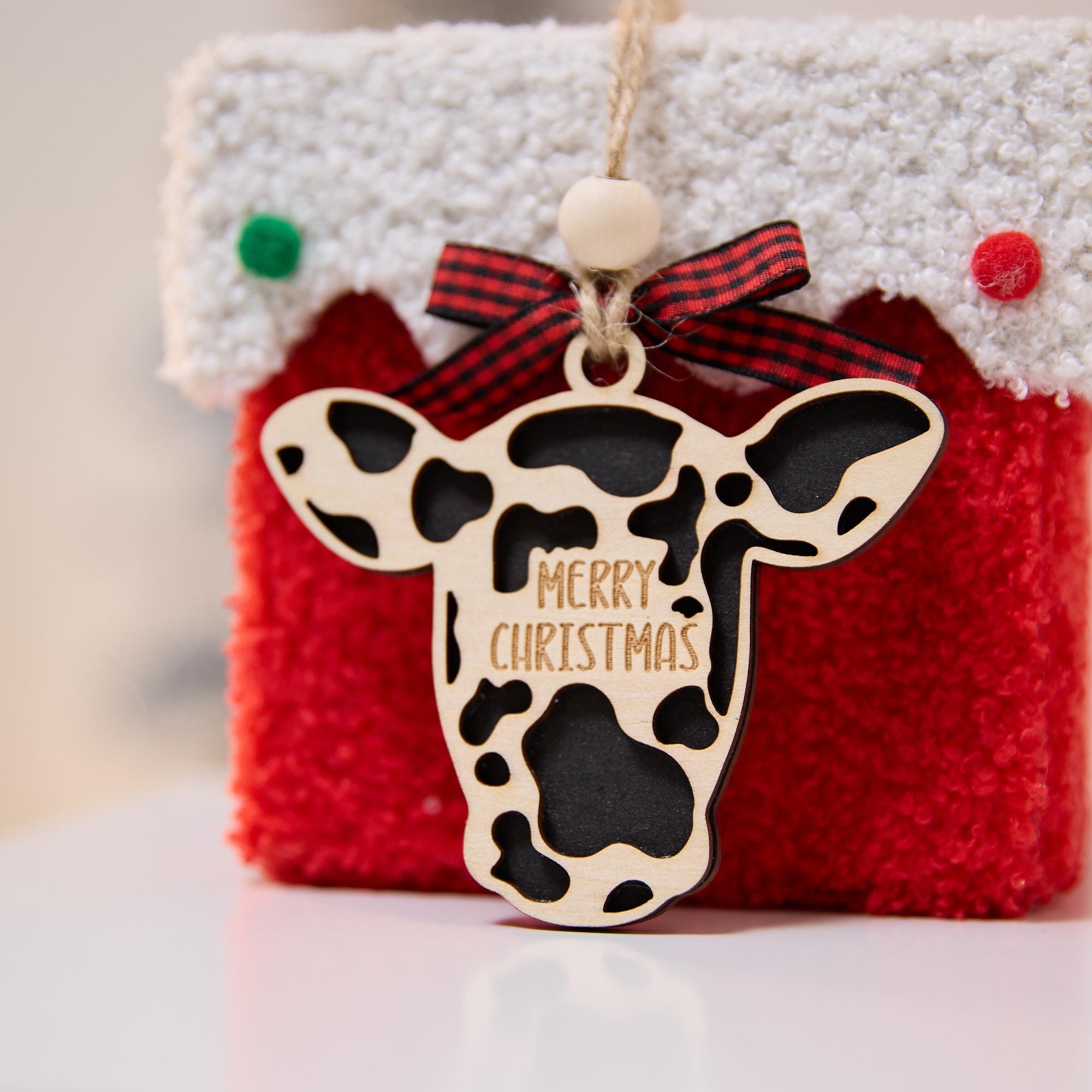 Cow Christmas Ornament, Farmhouse Decor Ideas, Hanging Tree Decor ...
