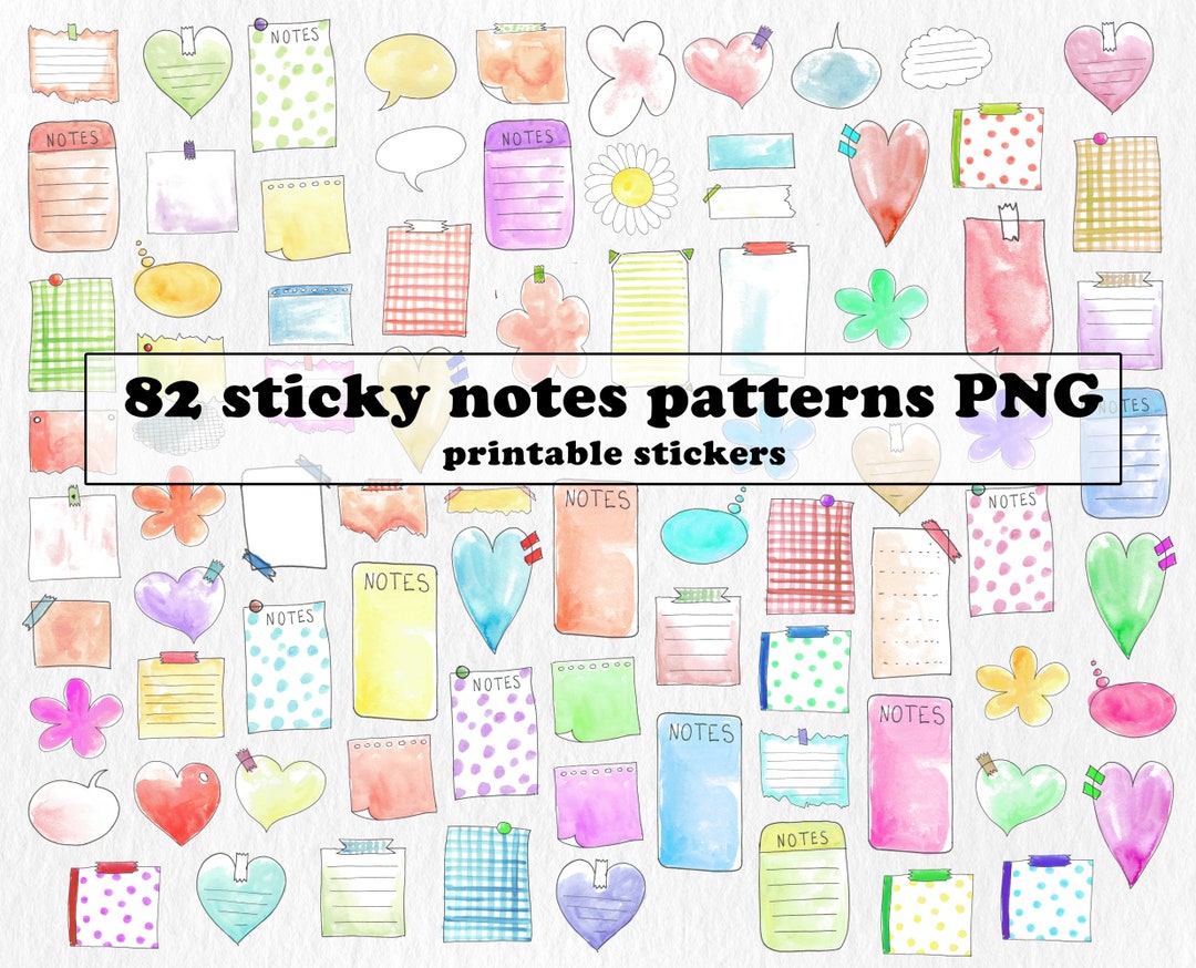 82 NOTES PNG Patterns to Download and Print // Goodnotes Evernote ...