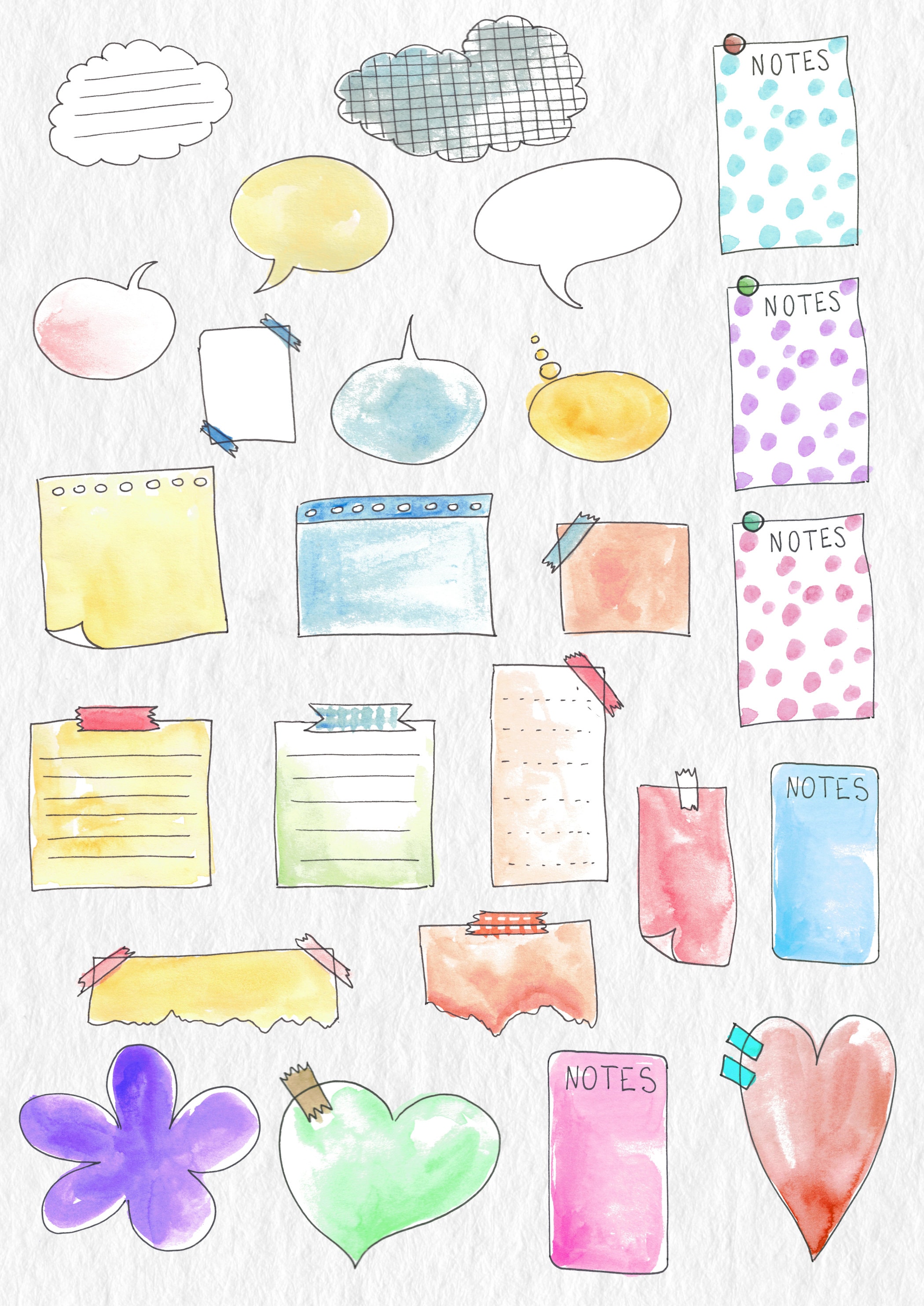82 NOTES PNG Patterns to Download and Print // Goodnotes Evernote ...