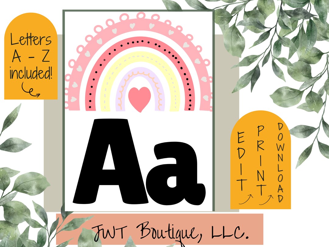 27 Alphabet Posters, Teacher Resources, Gift for Teachers, ABC Posters ...