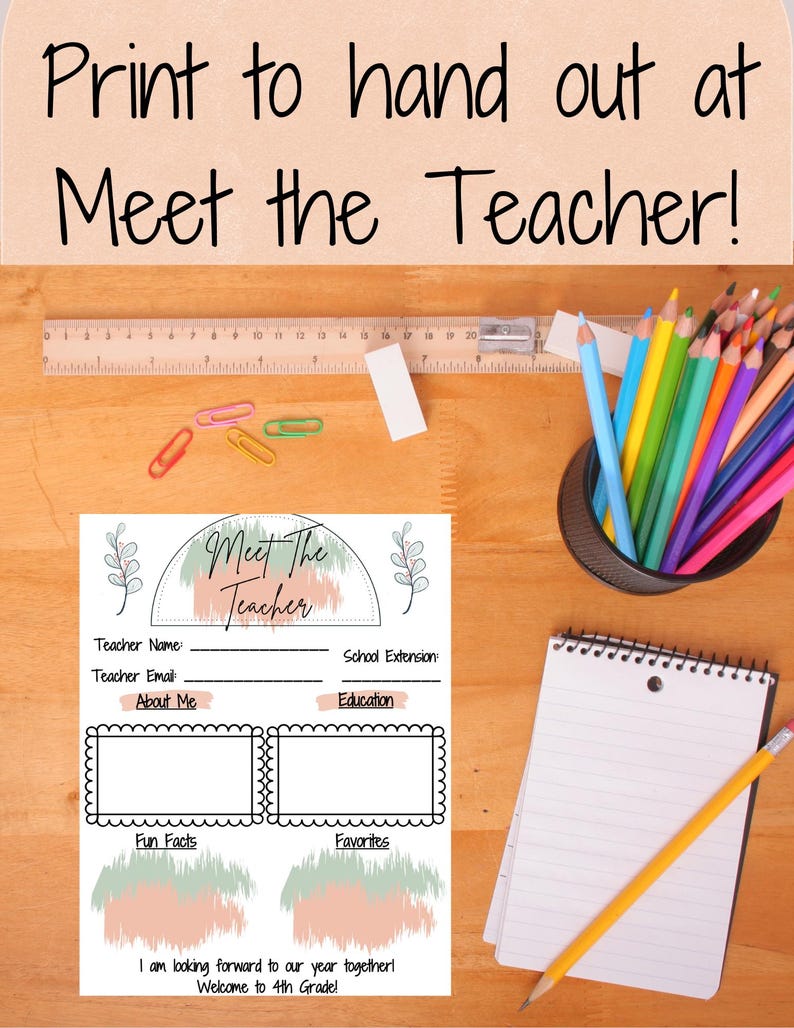 Meet the Teacher Template Editable, Back to School Template, Teacher ...