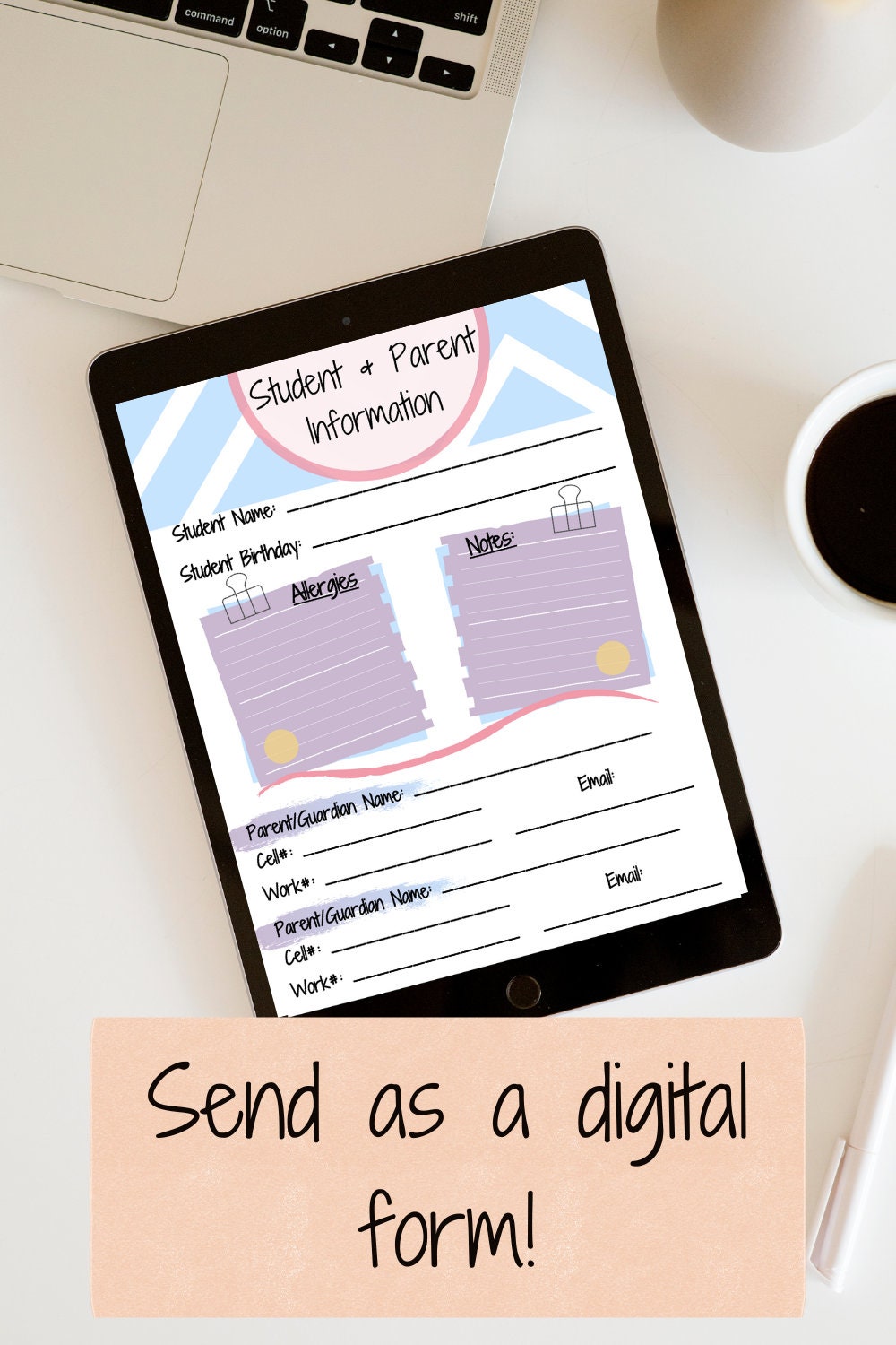 Student Parent Contact Information Form, Information Template, Sign in ...