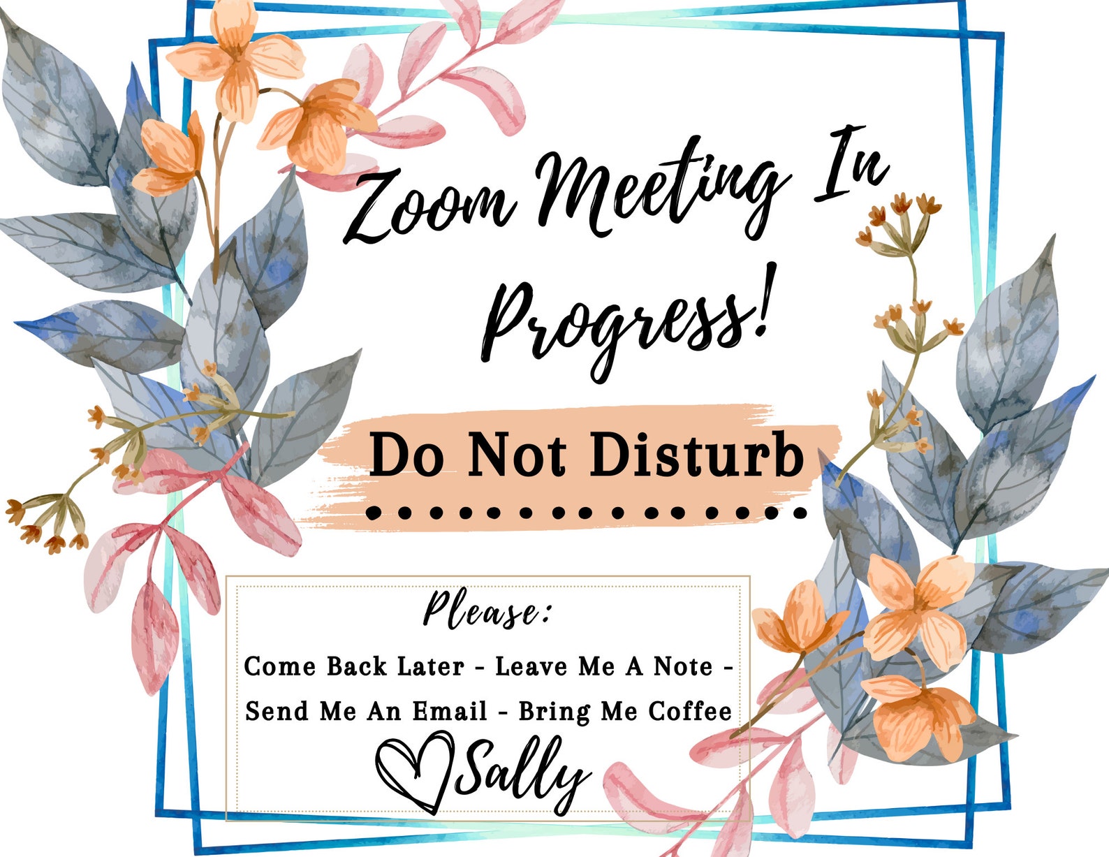 Office Sign for Wall, Zoom Meeting Sign, Office Sign Custom, Office ...