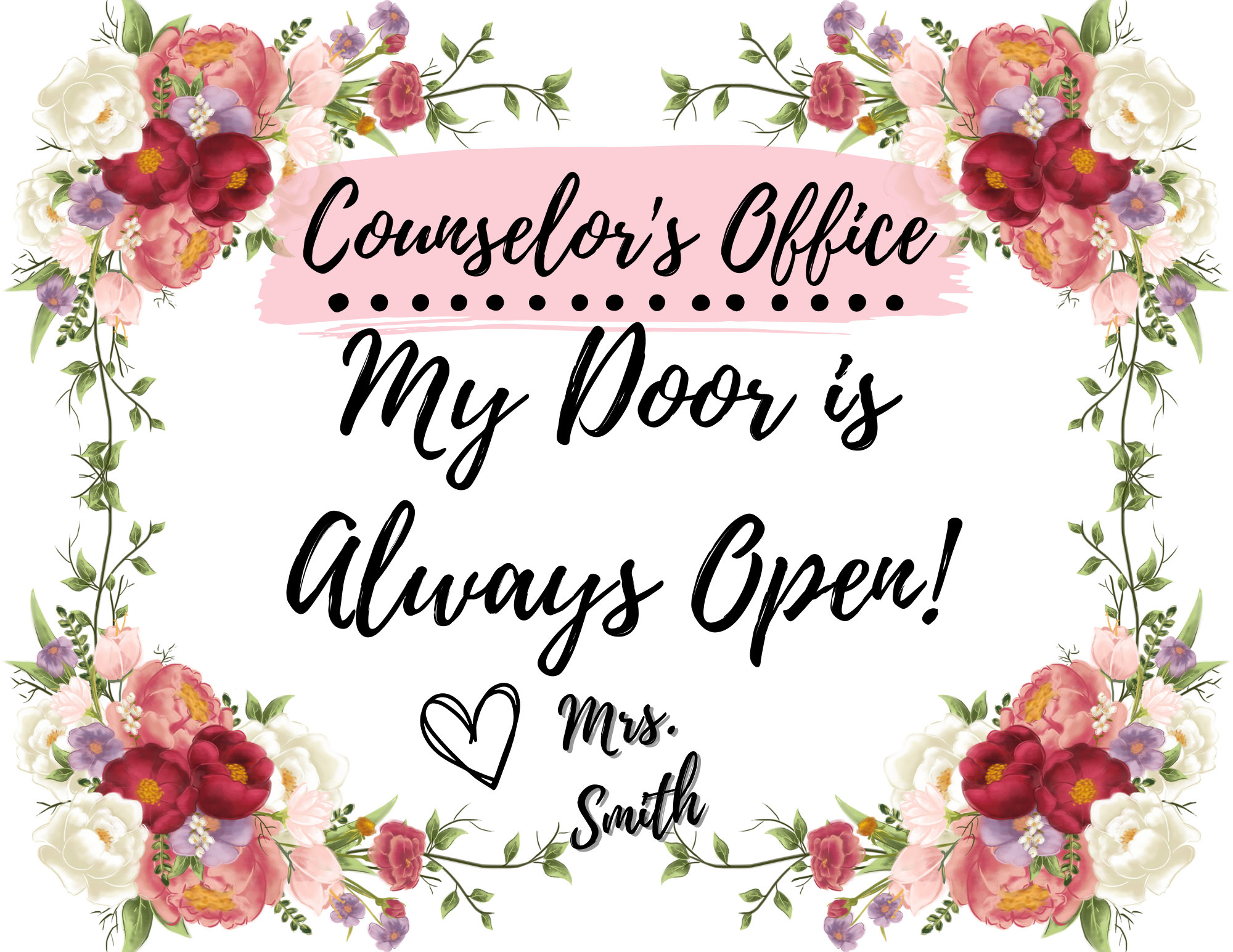 Office Sign Printable, Office Templates, School Sign Custom, Office ...