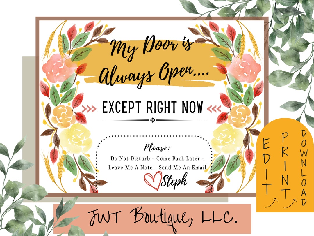 Office Sign for Wall, Fall Office Sign, Office Sign Custom, Office Sign ...