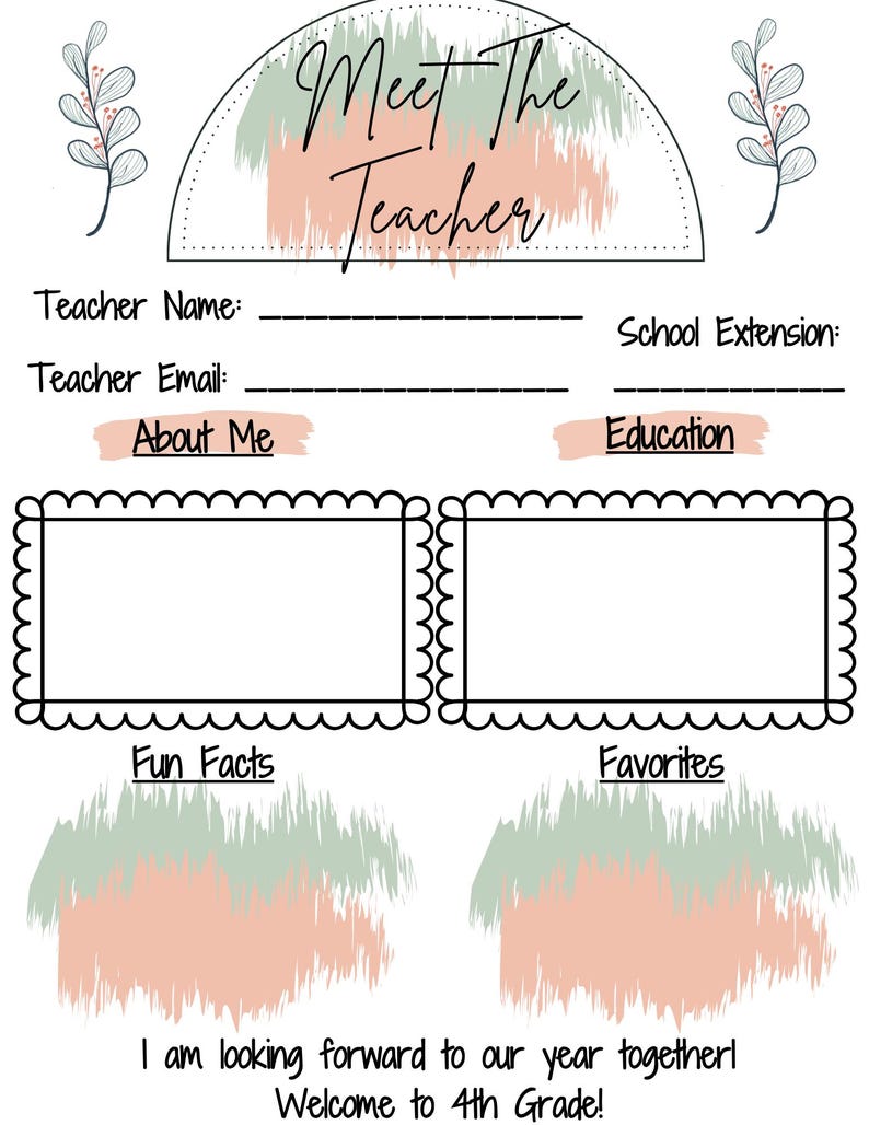 Meet the Teacher Template Editable, Back to School Template, Teacher ...
