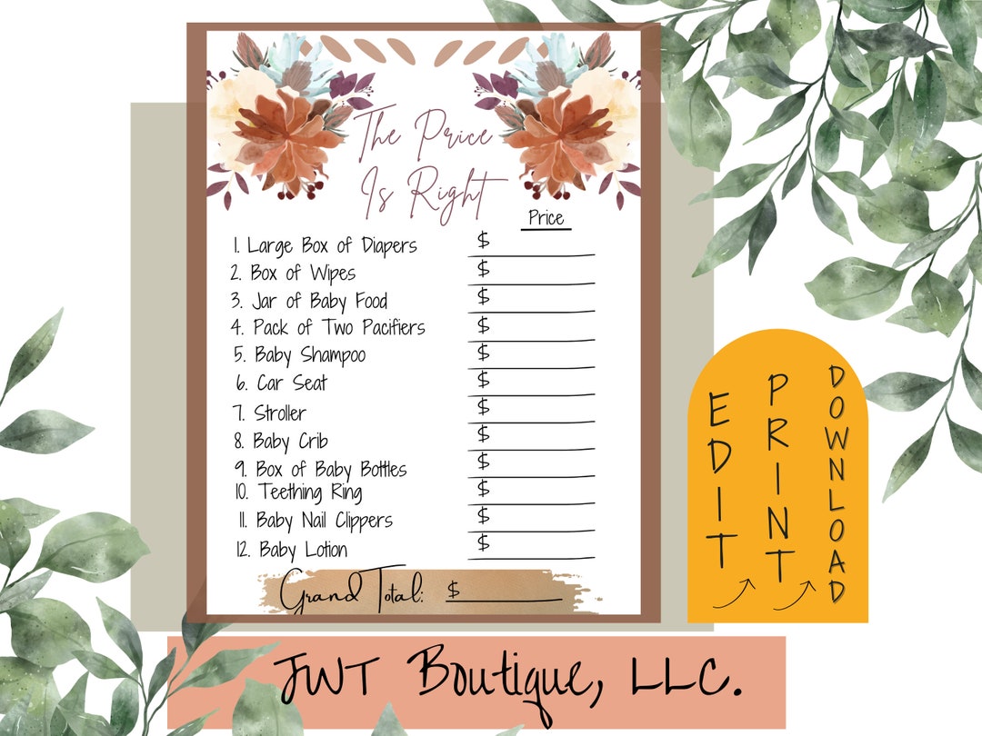 Baby Shower Game, Guessing Game Baby Shower, Baby Shower Game Boy, Baby ...