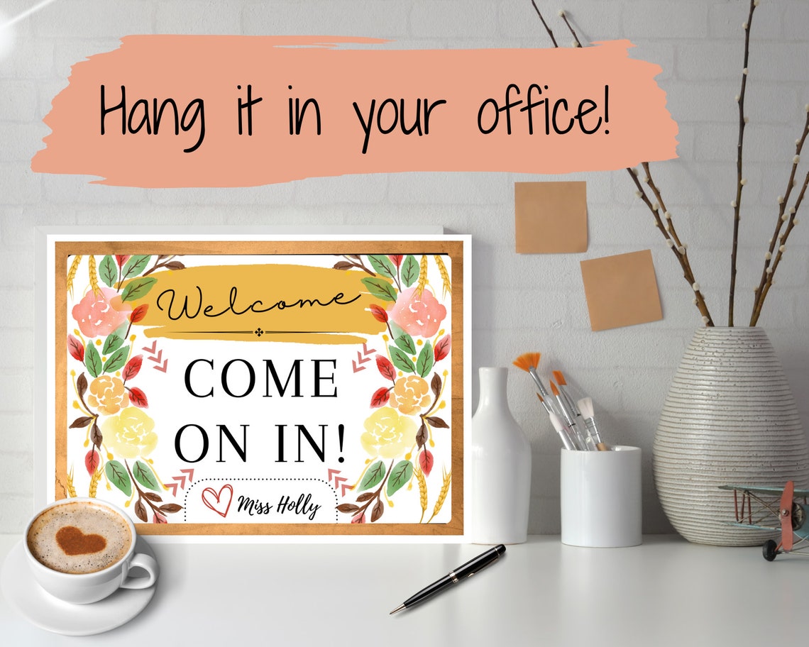 Office Sign for Wall, Fall Office Sign, Office Sign Custom, Office Sign ...