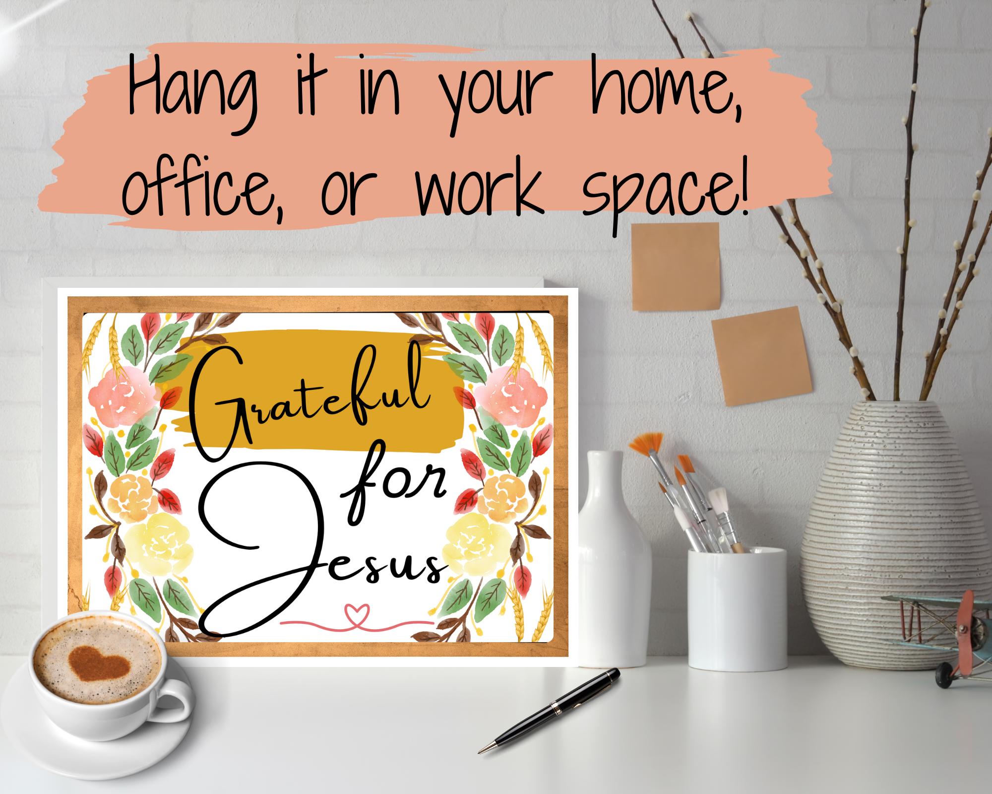Office Signs, Office Sign Printable, Gifts for Teachers, Grateful for ...