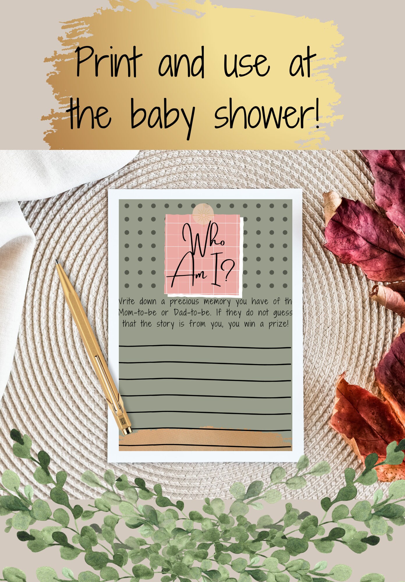 Baby Shower Game, Parents to Be Baby Shower Game, Guessing Game Baby ...