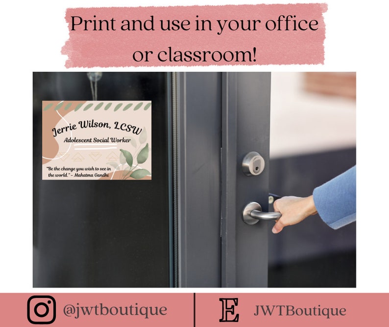 Office Signs for Wall, Template, Office Sign Template, 9x6.5in ...