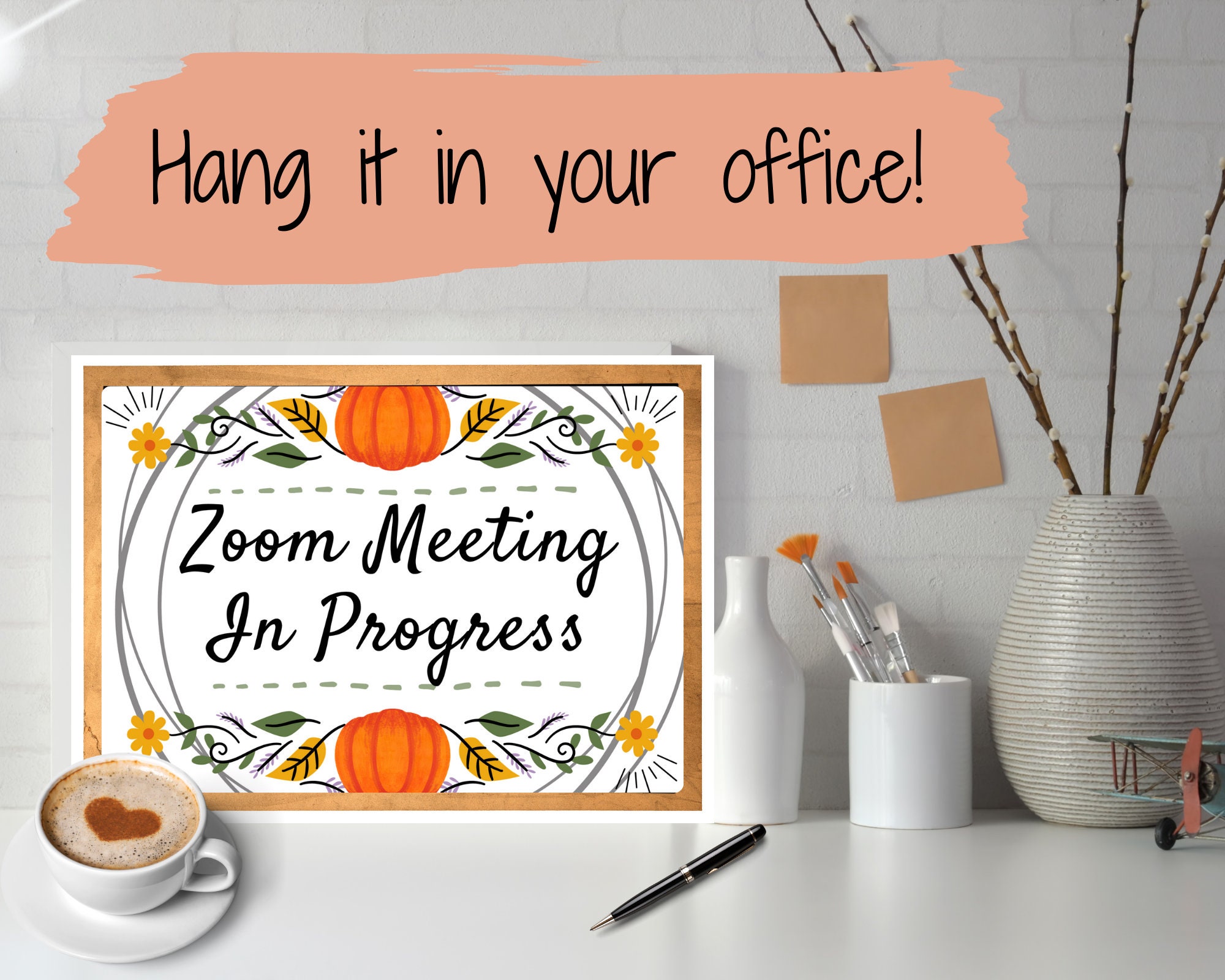 Office Sign for Fall Zoom Meeting Sign Office Sign Custom - Etsy