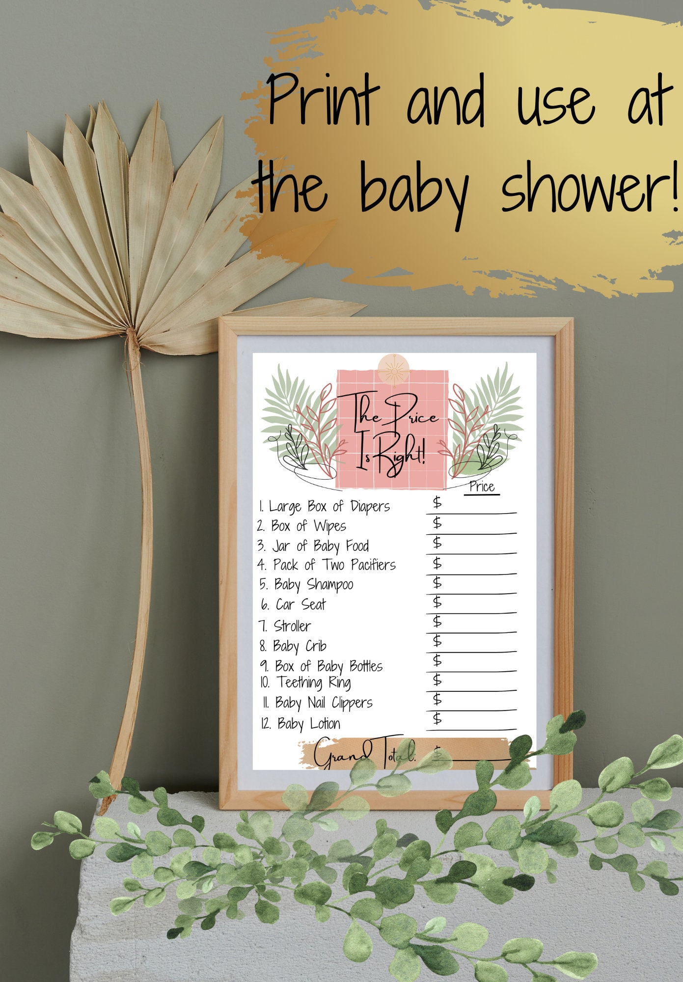 Baby Shower Game, Guessing Game Baby Shower, Boho Baby Shower, the ...