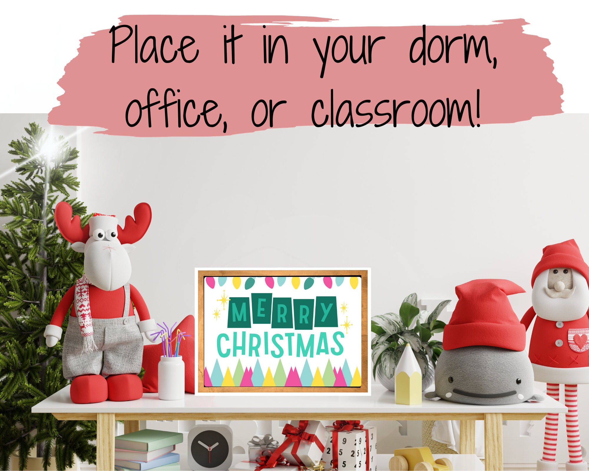 Printable Office Sign Merry Christmas, Christmas Decorative Sign ...
