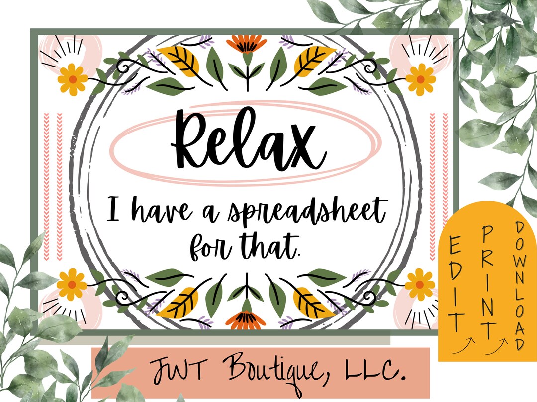 Office Sign for Wall, Spreadsheet Office Sign, Office Sign Custom ...