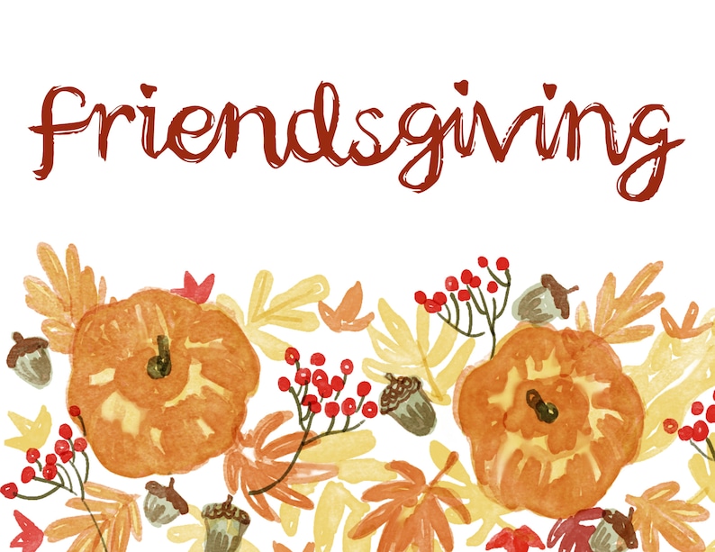 Printable Sign Friendsgiving Thanksgiving Decorative Sign - Etsy