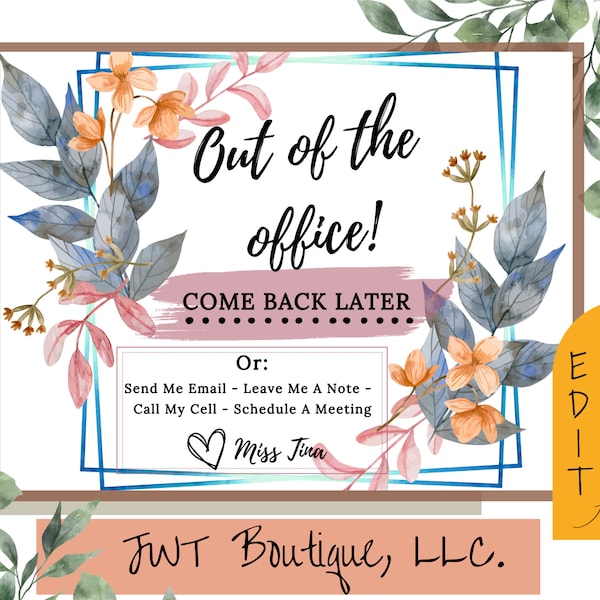 Office Schools Out of Office Sign - Etsy