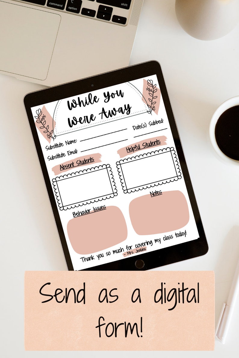 Substitute Teacher Forms Feedback, Back to School Printables ...