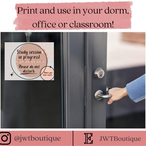 Office Signs, Dorm Room Signs, Office Sign Custom, Study Session ...
