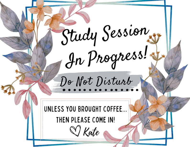 Office Signs, Dorm Room Signs, Office Sign Custom, Study Session ...