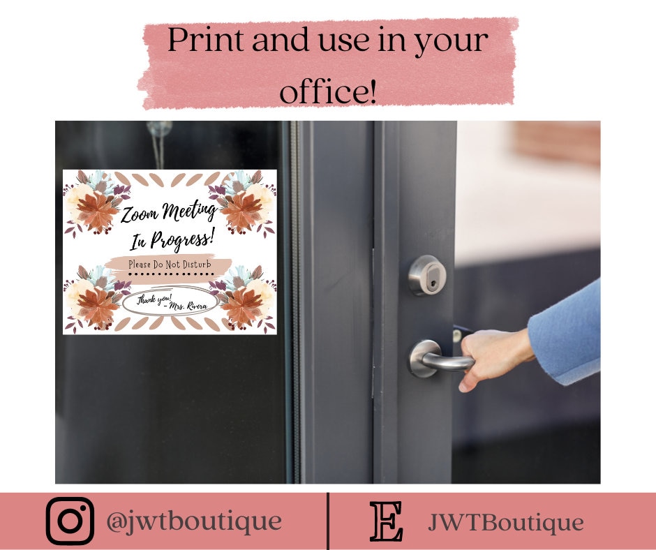Office Sign for Wall, Zoom Meeting Sign, Office Sign Custom, Office ...
