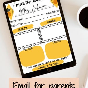 Meet the Teacher Template Editable, Back to School Template, Teacher ...