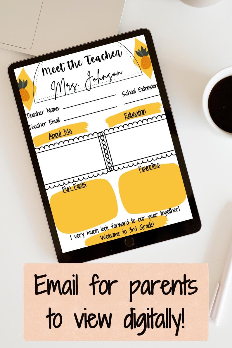 Meet the Teacher Template Editable, Back to School Template, Teacher ...
