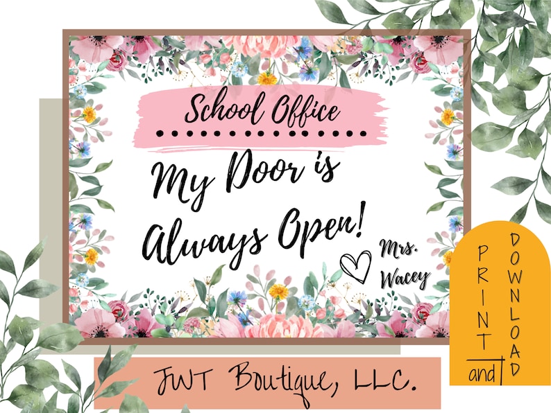 Office Sign Printable, Editable Office Sign Templates, School Sign ...