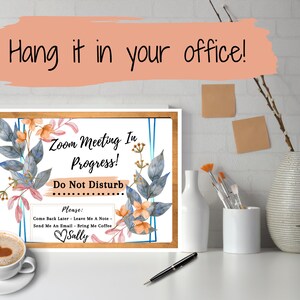 Office Sign for Wall, Zoom Meeting Sign, Office Sign Custom, Office ...