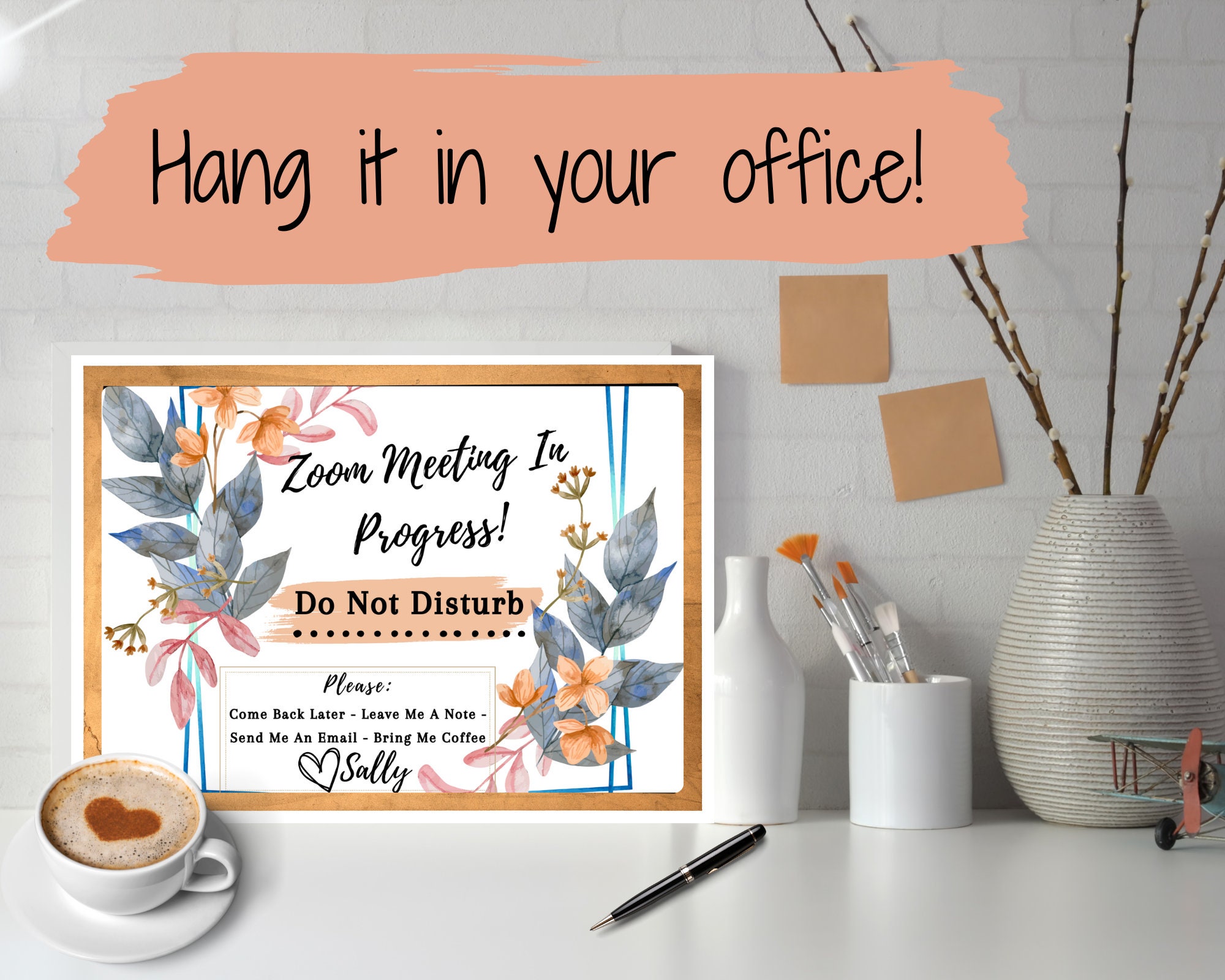 Office Sign for Wall, Zoom Meeting Sign, Office Sign Custom, Office ...