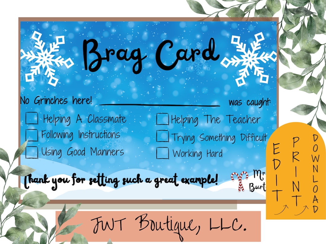 Brag Card, Teacher Note Cards, Teacher Positive Affirmation Cards ...