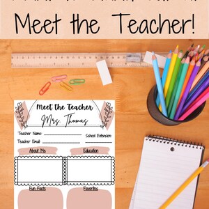 Meet the Teacher Template Editable, Back to School Template, Teacher ...