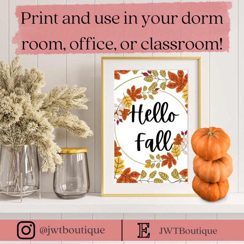 Boho Fall Classroom Posters, Office Signs for Fall, Classroom Signs ...