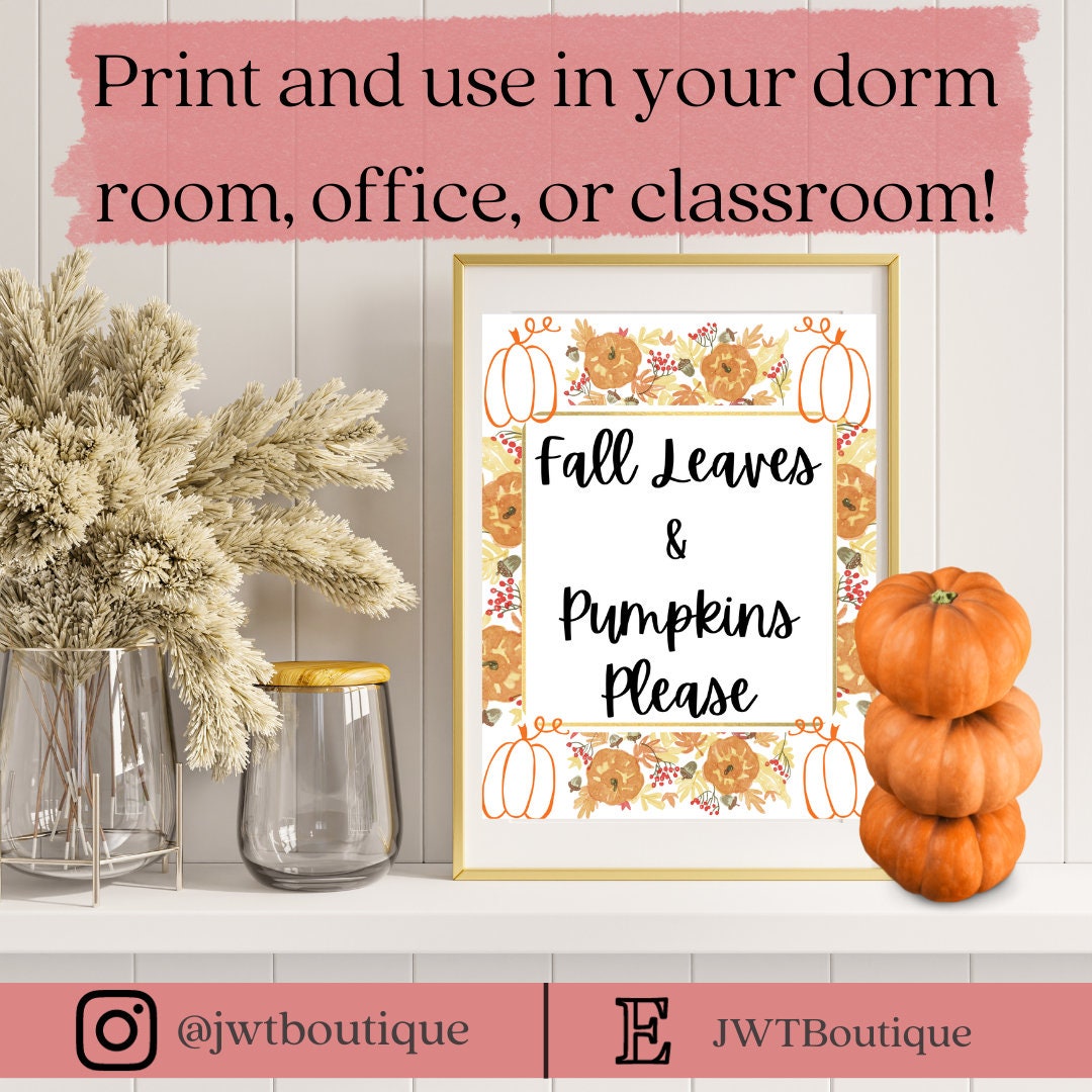 Fall Boho Classroom Posters, Office Sign for Fall, Classroom Sign ...
