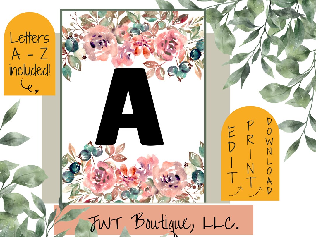 27 Alphabet Posters, Teacher Resources, Gift for Teachers, ABC Posters ...