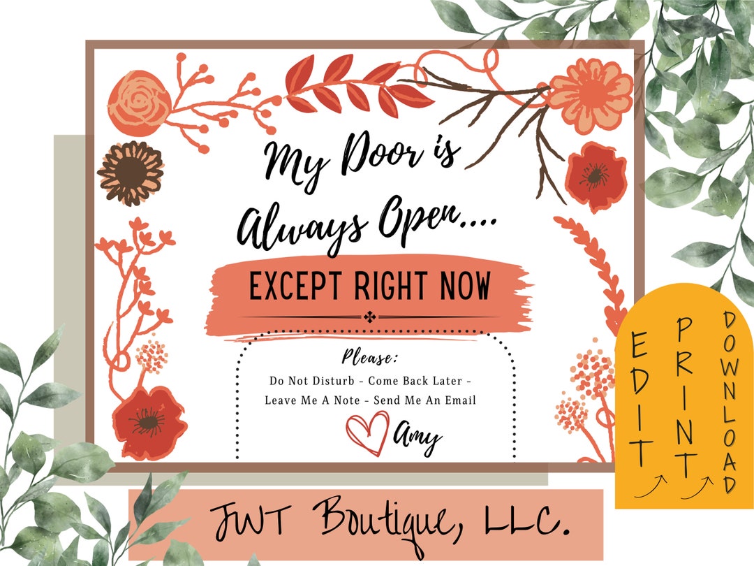 Office Sign for Wall, Fall Office Sign, Office Sign Custom, Office Sign ...