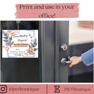 Office Sign for Wall, Zoom Meeting Sign, Office Sign Custom, Office ...