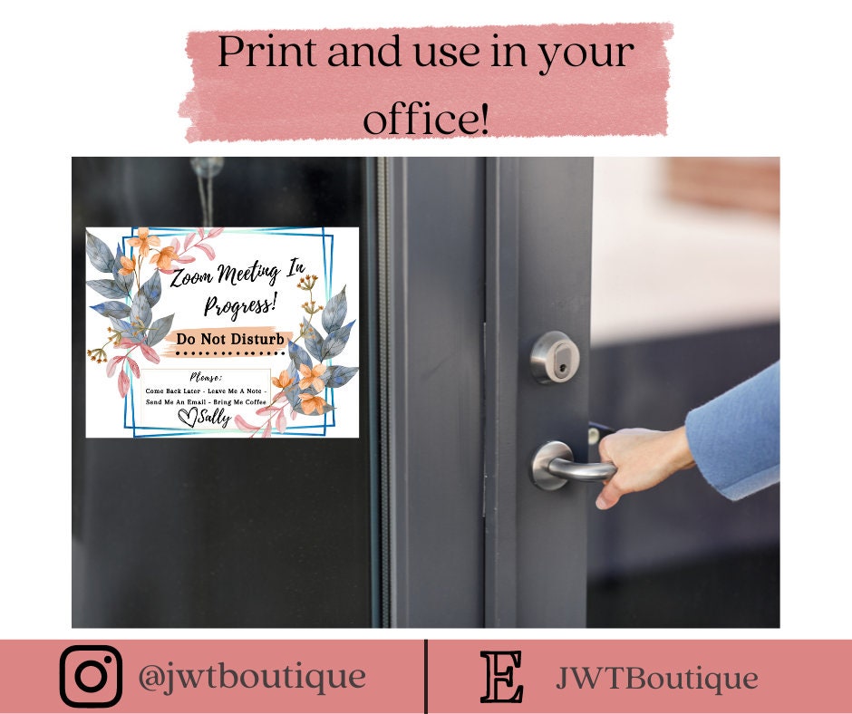 Office Sign for Wall, Zoom Meeting Sign, Office Sign Custom, Office ...