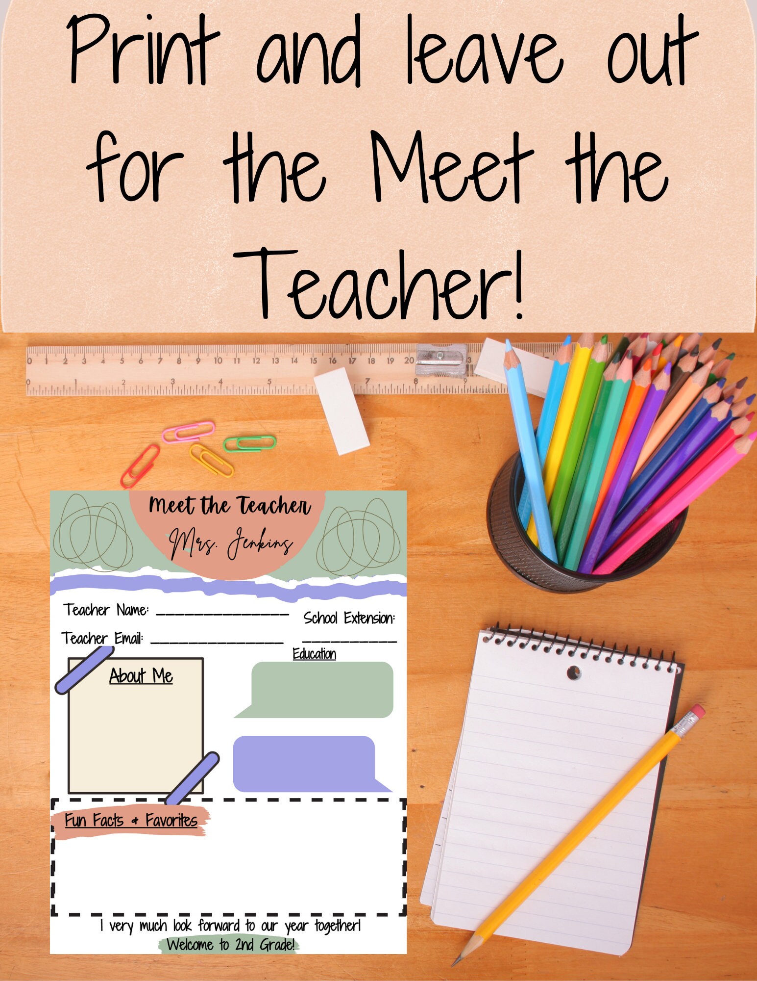 Meet the Teacher Template Editable, Back to School Template, Teacher ...