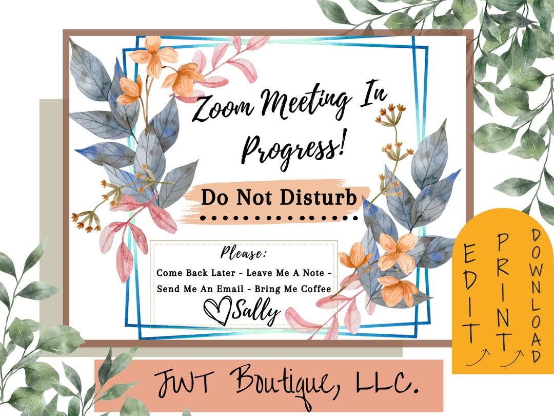 Office Sign for Wall, Zoom Meeting Sign, Office Sign Custom, Office ...
