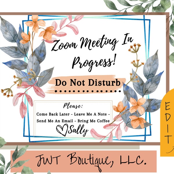 Printable Zoom Door Sign Funny - Etsy