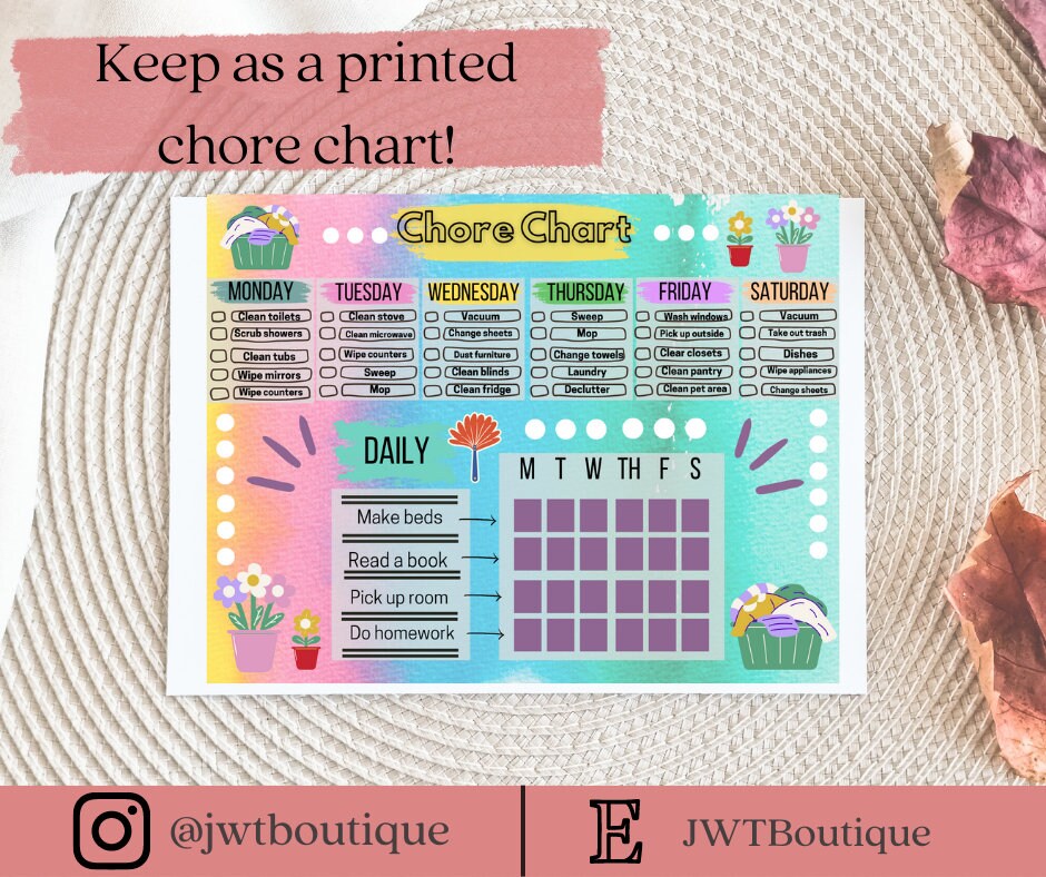 New Years Cleaning Schedule, Chore Chart Templates, Cleaning Chart ...