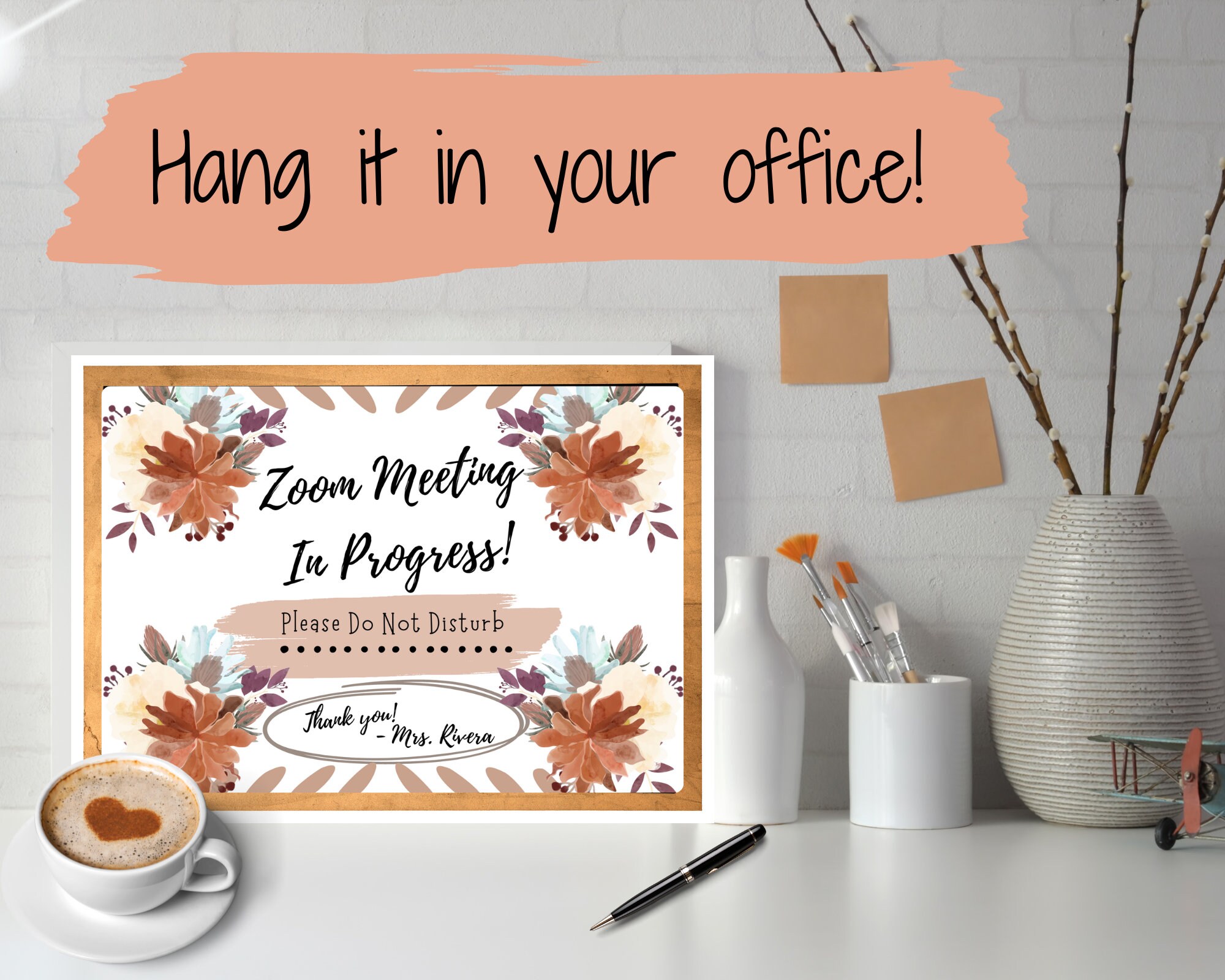 Office Sign for Wall, Zoom Meeting Sign, Office Sign Custom, Office ...