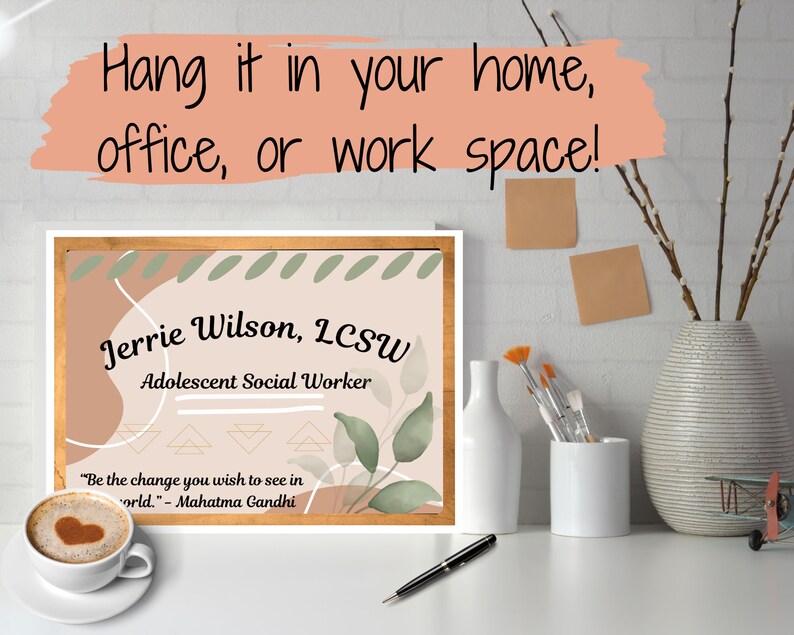 Office Signs for Wall, Template, Office Sign Template, 9x6.5in ...