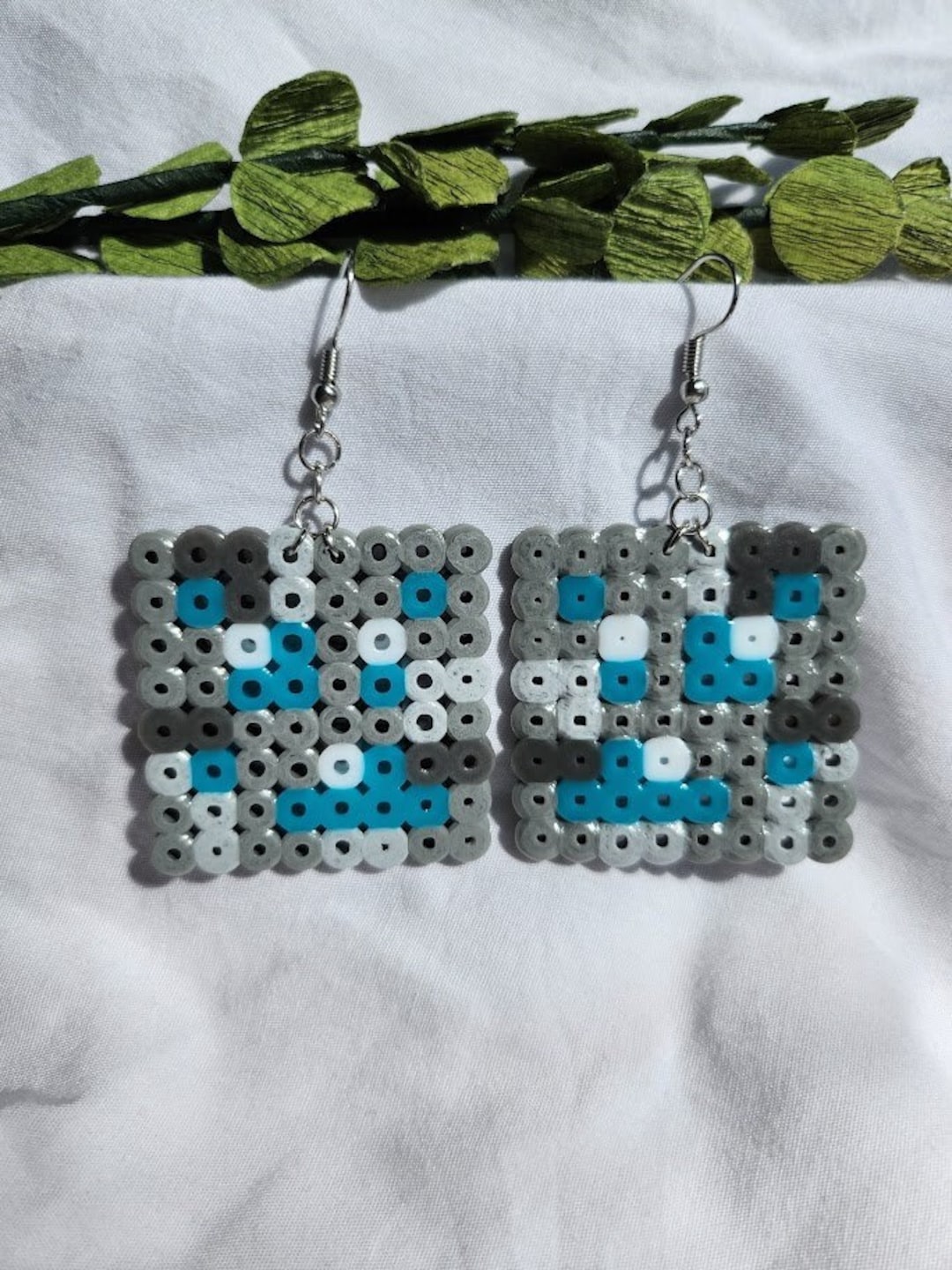 Minecraft Diamond Ore Earrings Fun Earrings Great Gift Gamer Perler ...