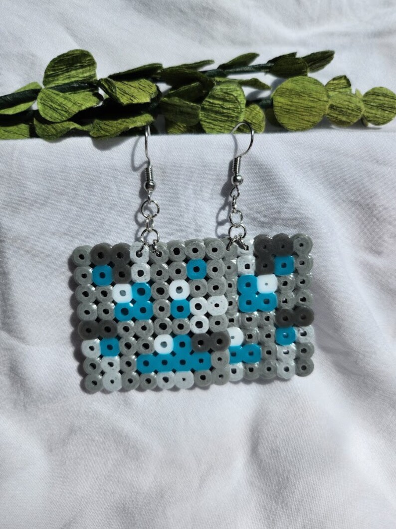 Minecraft Diamond Ore Earrings Fun Earrings Great Gift Gamer Perler ...