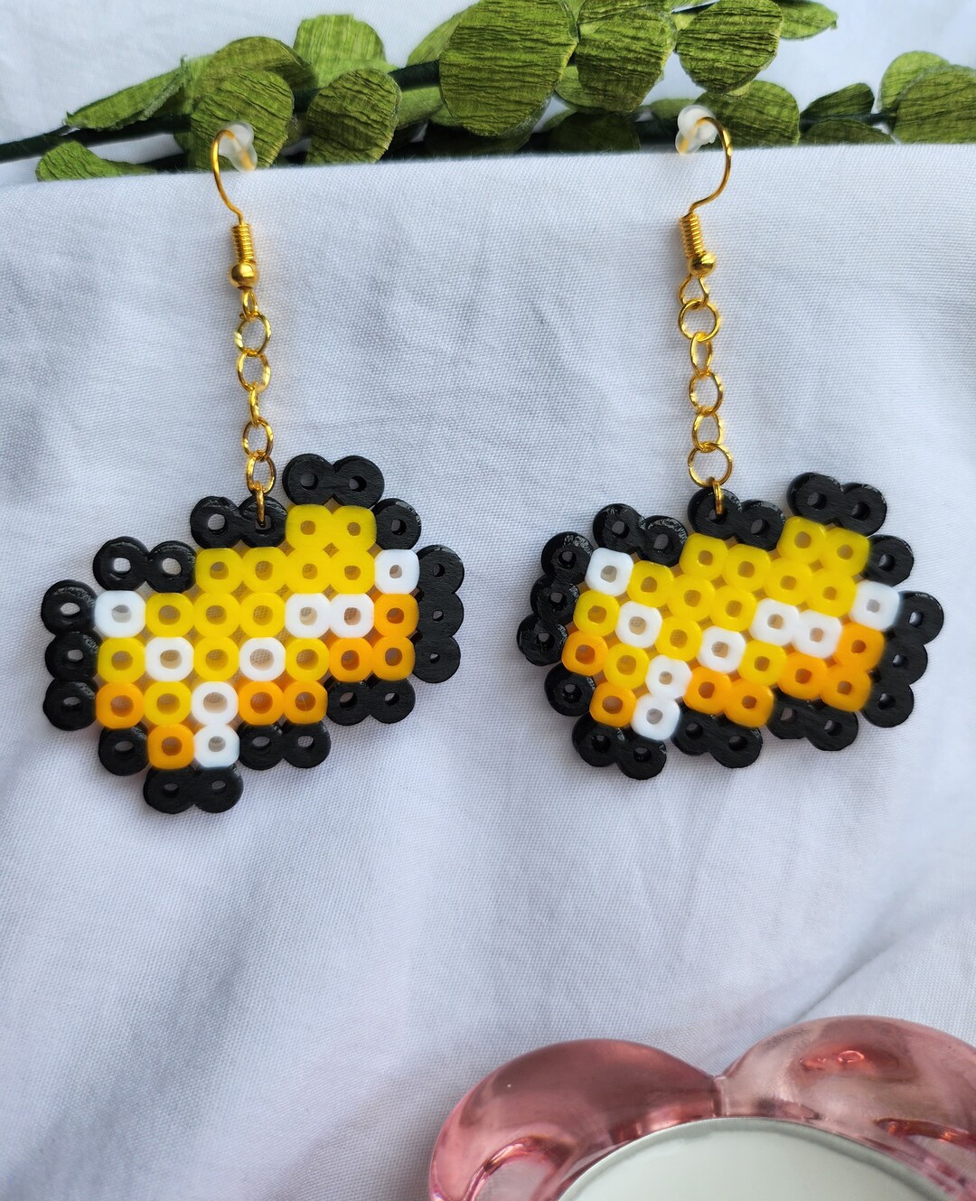 Minecraft Gold Ingot Earrings Fun Earrings Gaming Gift Pixel Earrings ...
