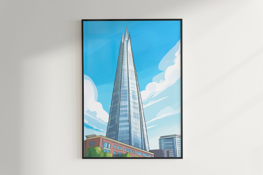 The Shard London Print, London Buildings Digital Download Poster ...