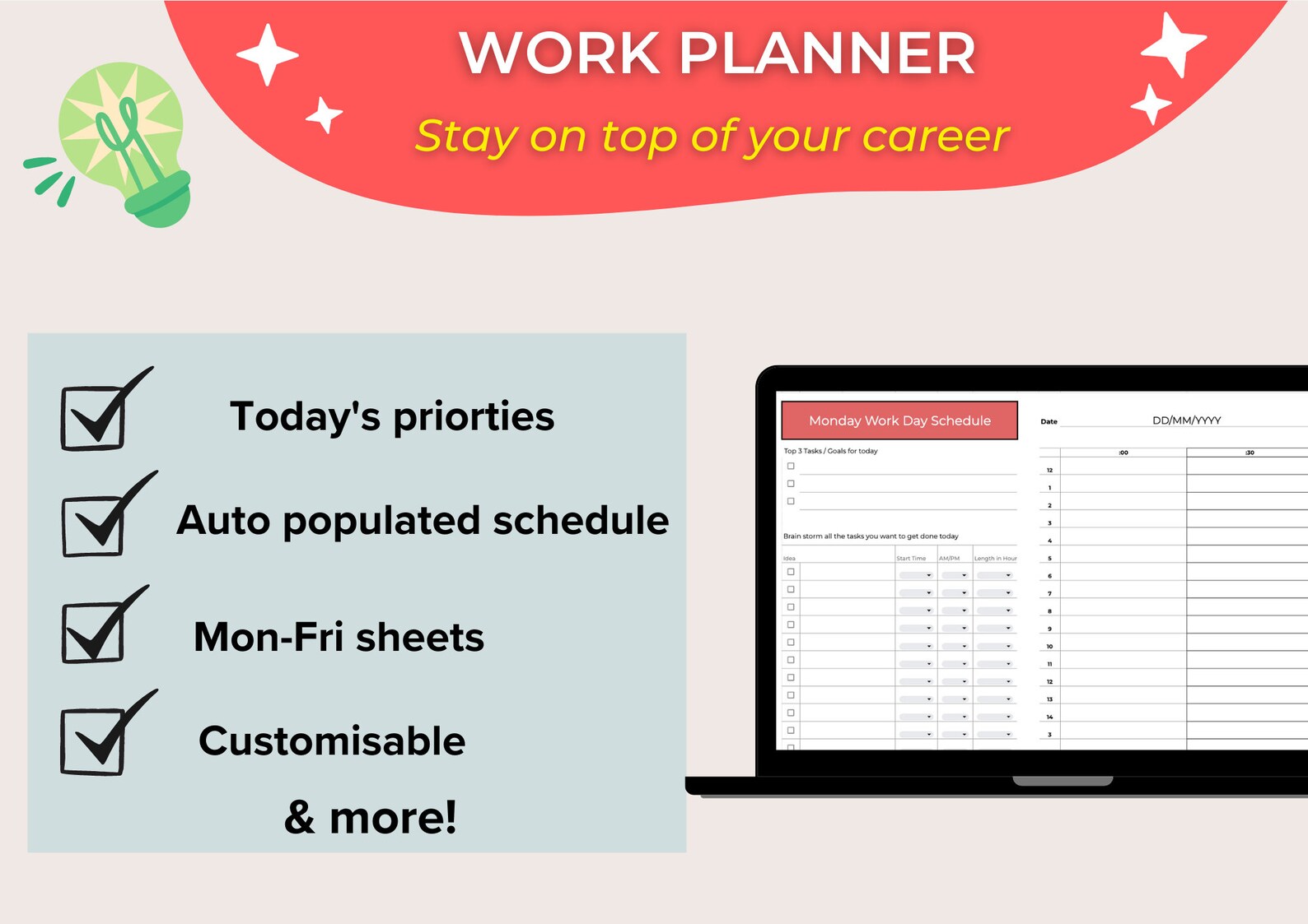 The Degree Apprentice Survival Kit: Editable Budget, Study, Work ...